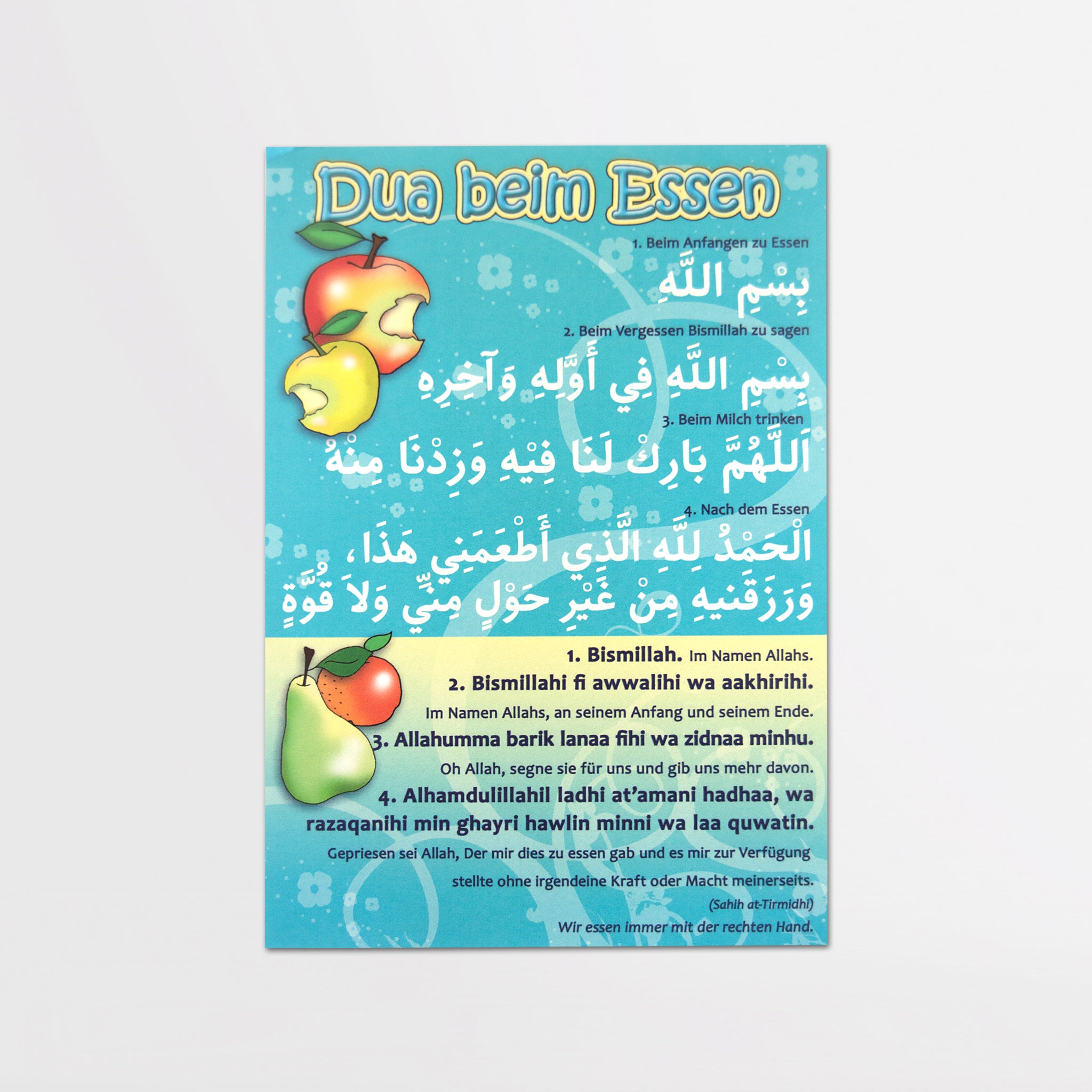 Aufkleber "Dua beim Essen" – www.atfaluna-verlag.de